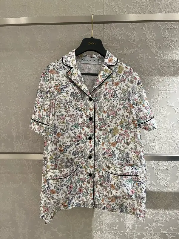 Dior Floral Shirt With Black Trim
