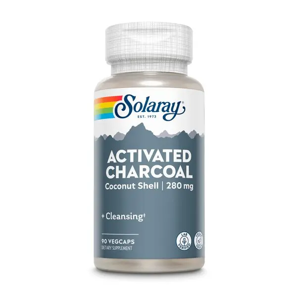 SOLARAY Activated Charcoal 280mg 90 Capsules - One-color