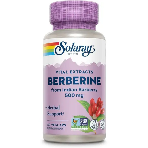 SOLARAY Berberine 500mg 60 Capsules - One-color