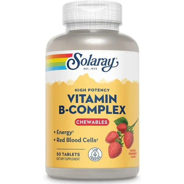 SOLARAY B Complex Strawberry 250mg 50 Chewables - One-color