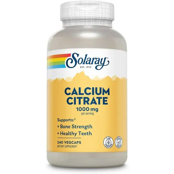 SOLARAY Calcium Citrate 1000mg 240 Capsules - One-color