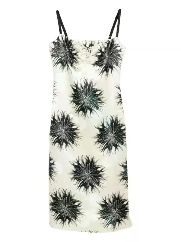 SAMUEL GUÌ YANG Floral Print Dress - Neutrals