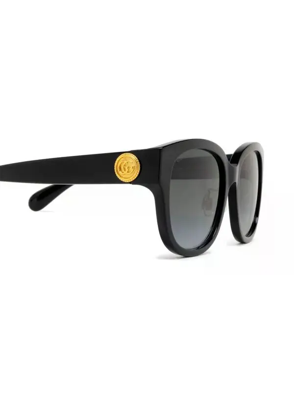Gucci Logo-plaque Round-frame Sunglasses