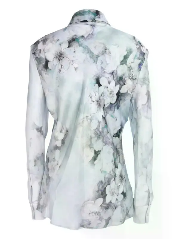 Alberta Ferretti Floral-print Collared Blouse