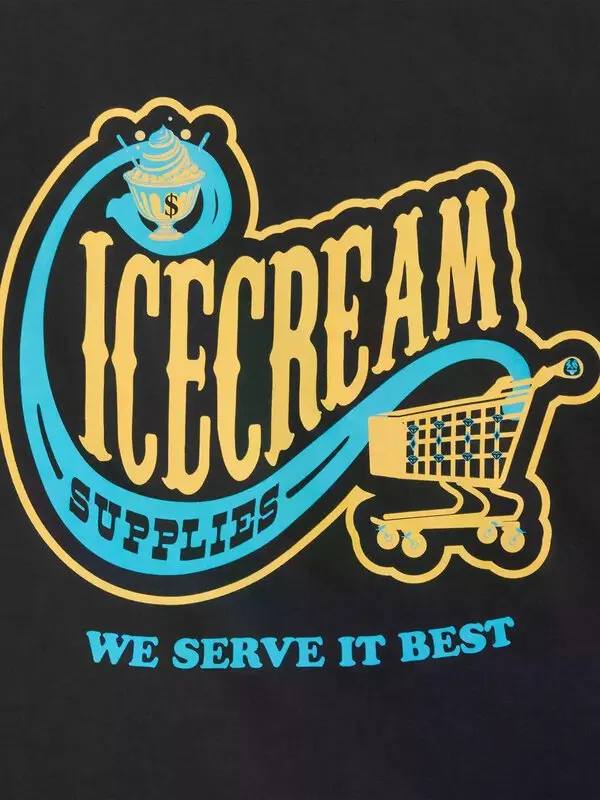 ICECREAM Diamond-sunburst T-shirt - Black