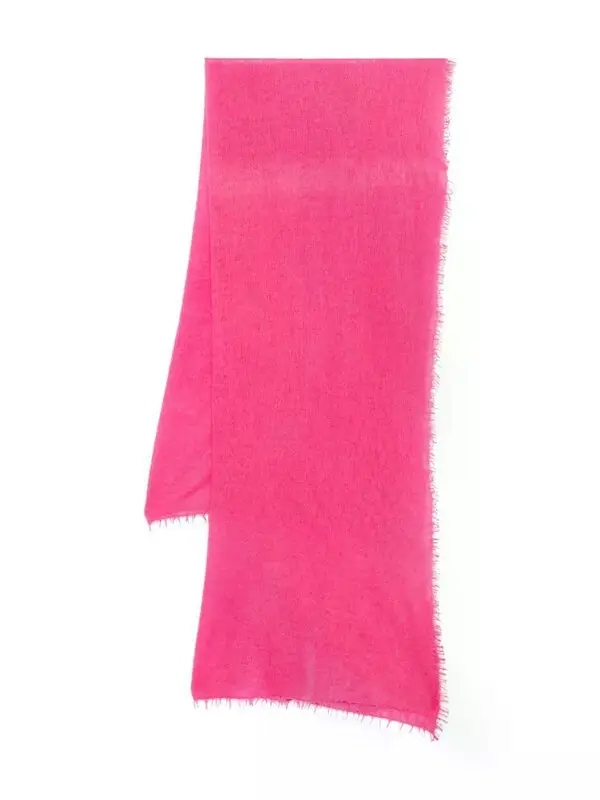 Warm Me Frayed-edge Cashmere Scarf - Pink