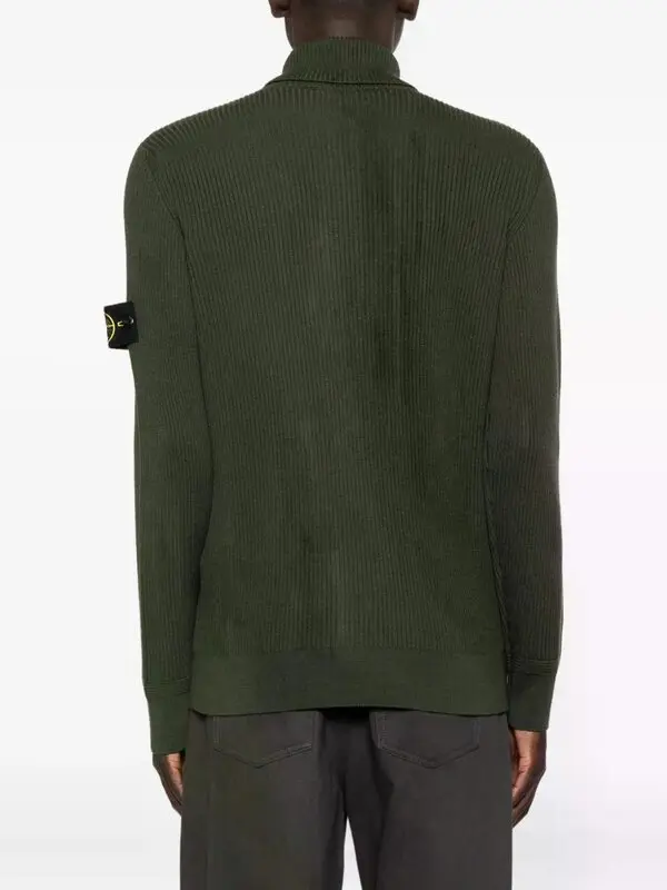Stone Island Ribbed Turtleneck Sweater