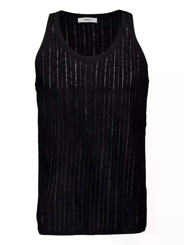 Commas Pointelle Knit Tank - Black