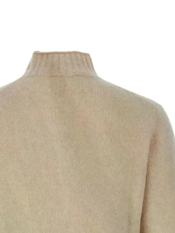 KANGRA Turtleneck Ribbed-trim Sweater - Neutrals