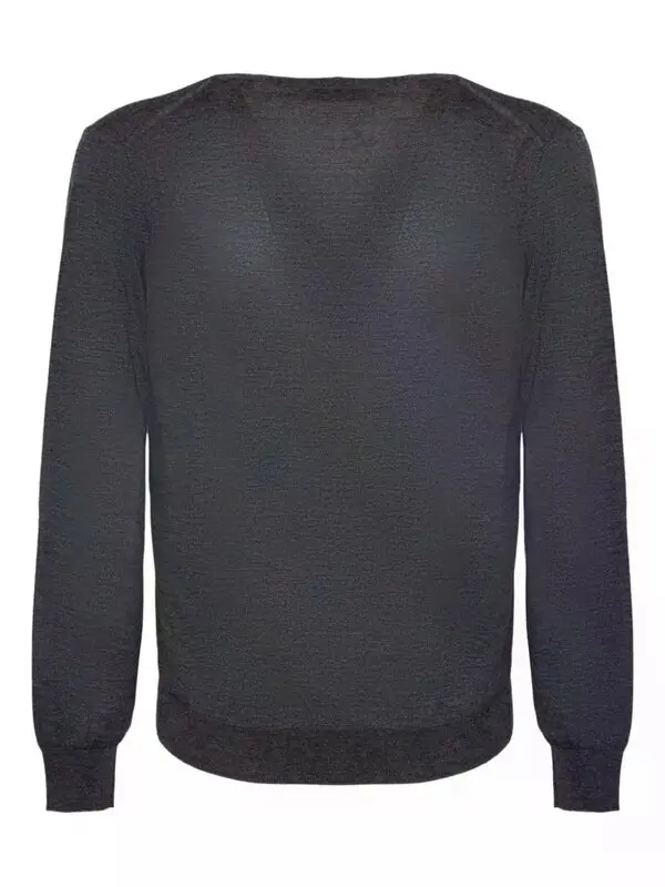 KANGRA V-neck Ribbed-trim Cardigan