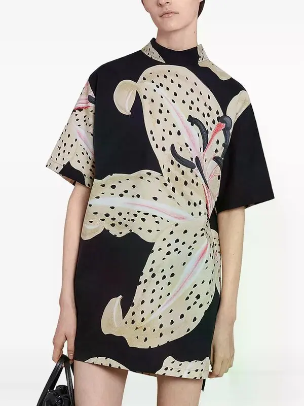 Giambattista Valli Lily-print Poplin Blouse