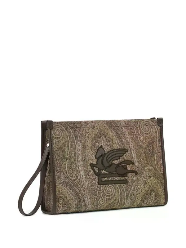 Etro Paisley Pegasus Zip Clutch