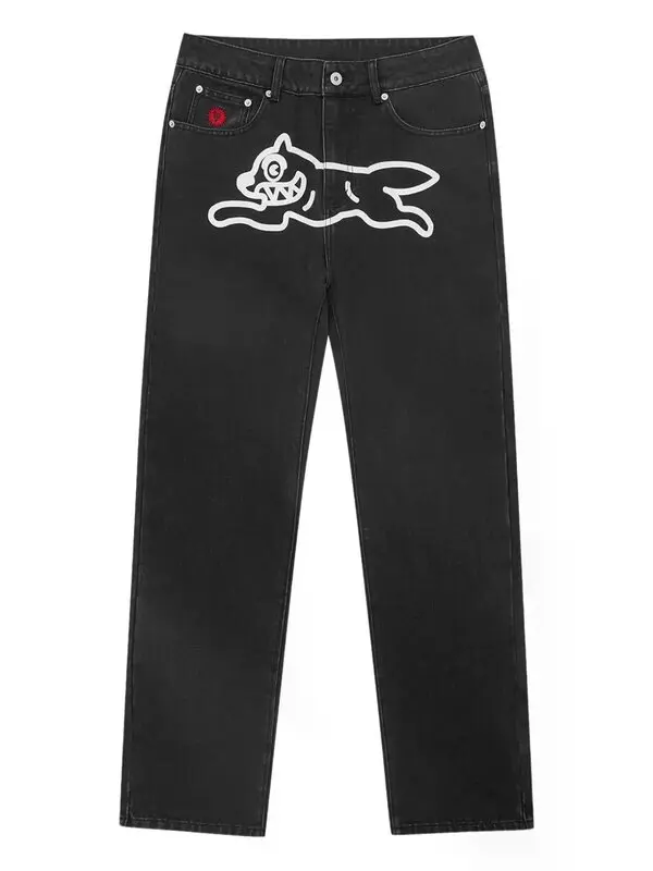 ICECREAM Running Dog Straight Leg Jeans - Black