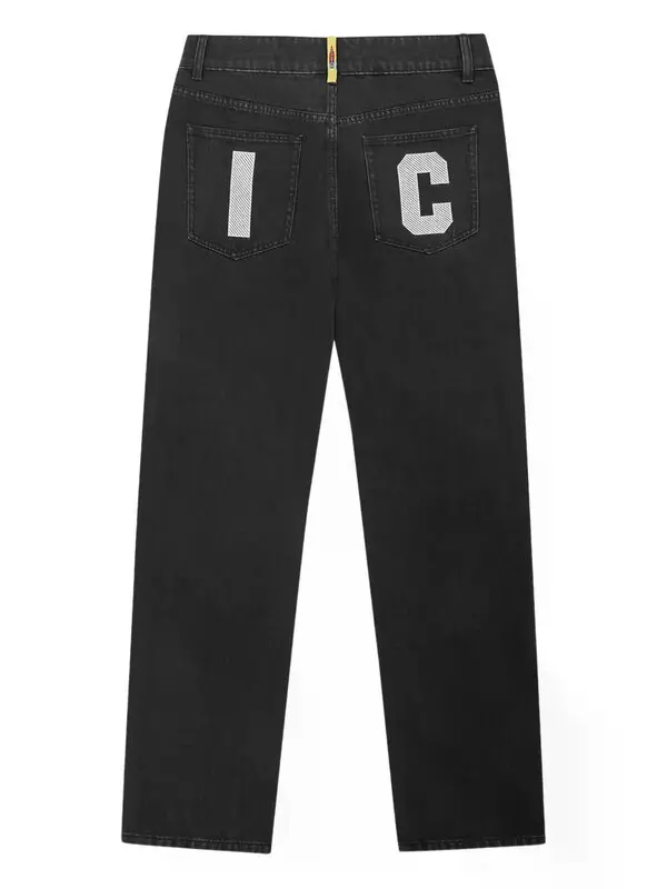 ICECREAM Running Dog Straight Leg Jeans - Black
