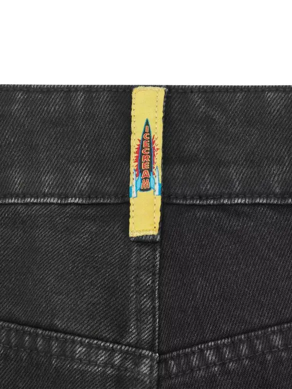 ICECREAM Running Dog Straight Leg Jeans - Black