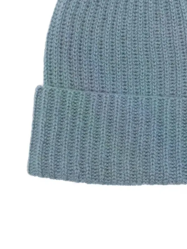 Warm Me Ribbed Cashmere Beanie