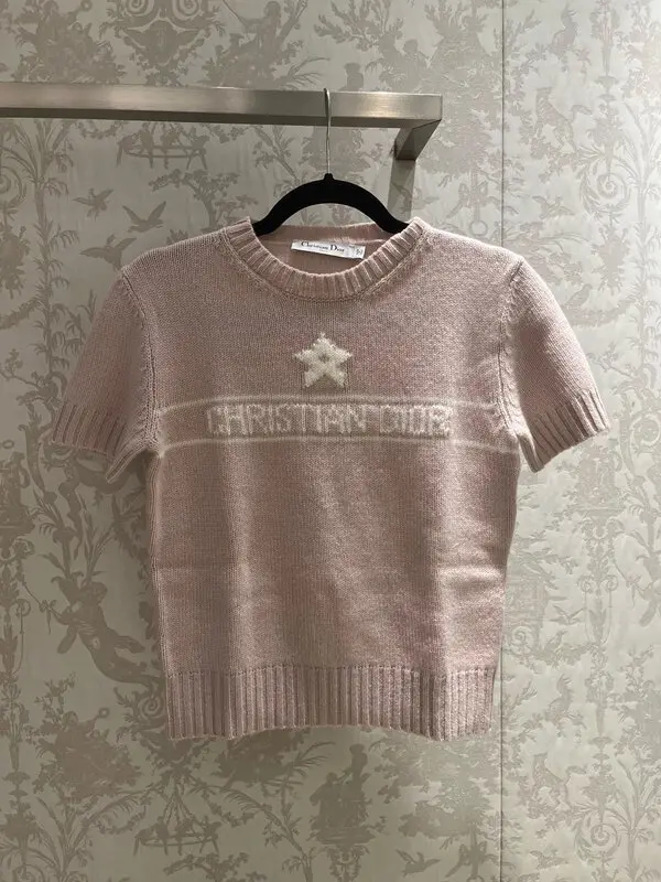 Dior Cd Short Sleeve Knit One Color - Pink