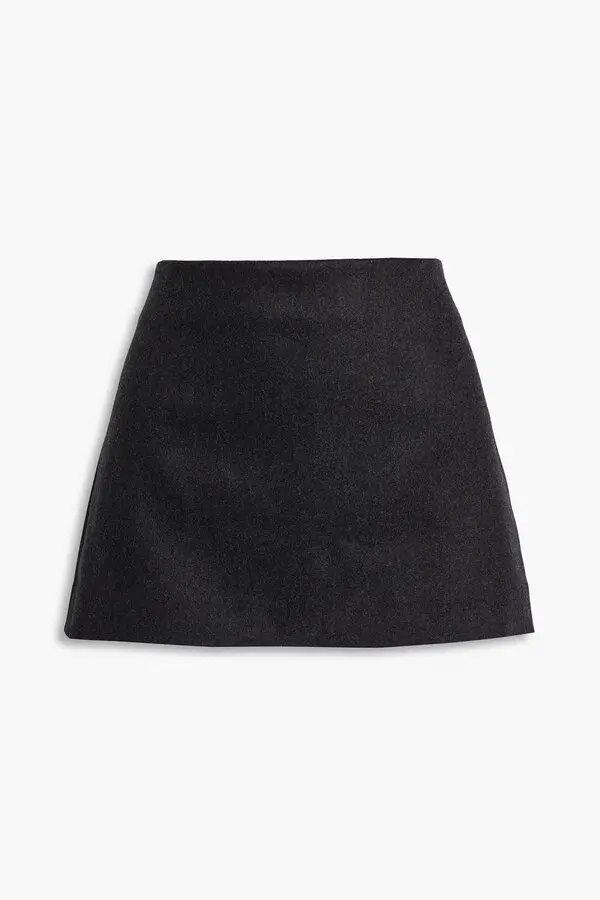 A.L.C. Wool-blend Flannel Skirt-style Overlay Shorts