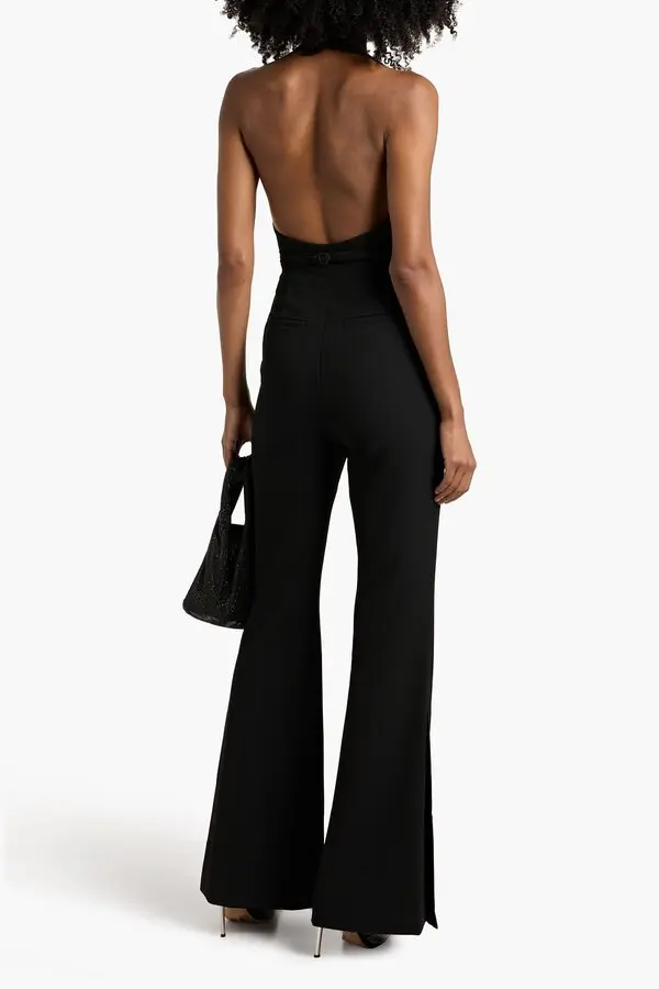 A.L.C. Twill Halterneck Flared Jumpsuit