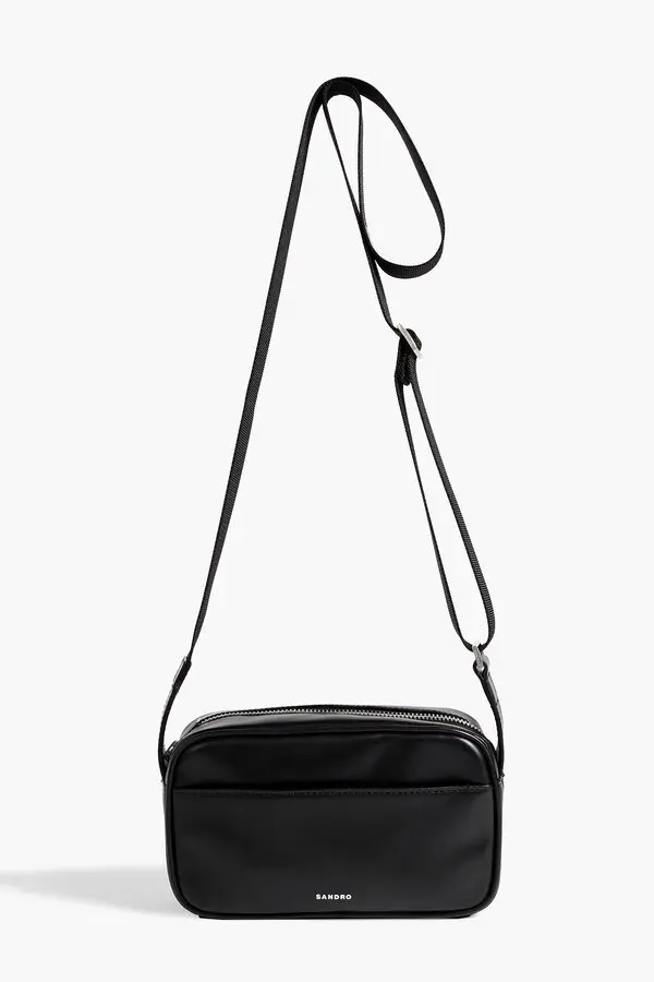 Sandro Leather Messenger Bag - Black
