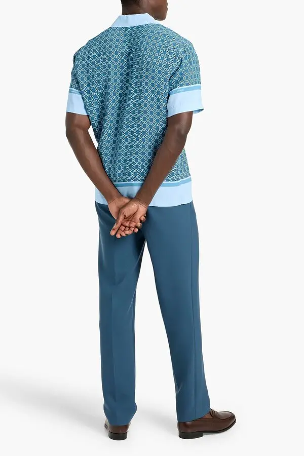 Sandro Slim-fit Woven Trousers - Storm Blue