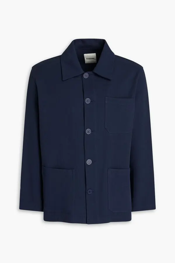 Sandro Cottontwill Overshirt - Navy