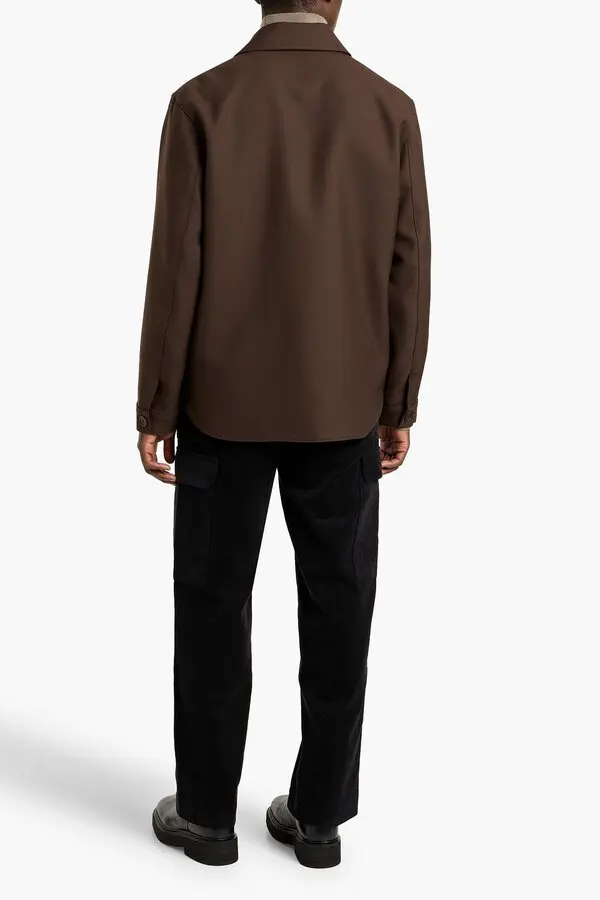 Sandro Twill Overshirt - Chocolate
