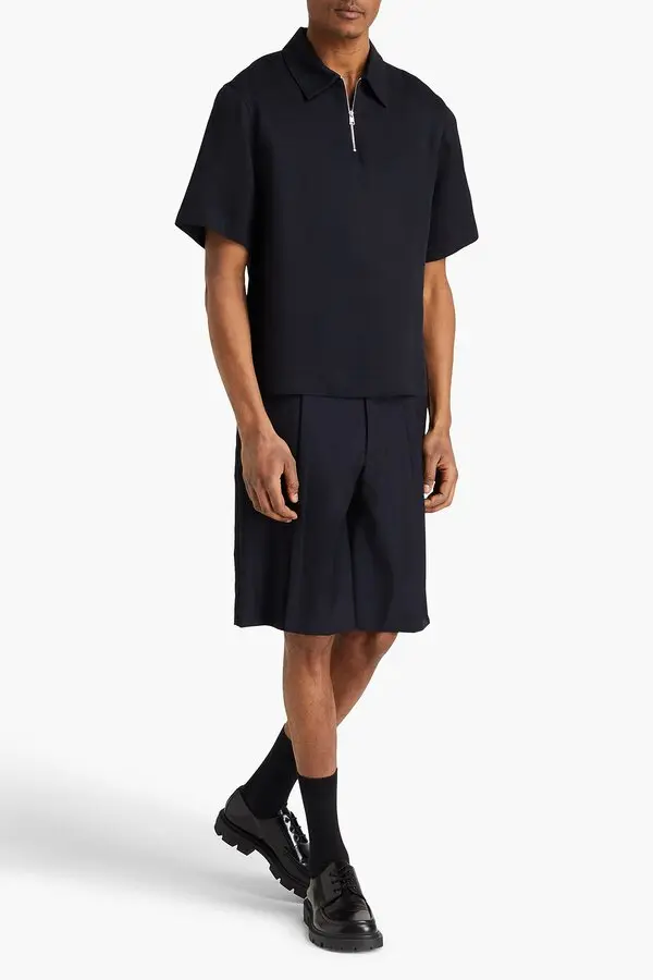 Sandro Lyocellblend Twill Polo Shirt