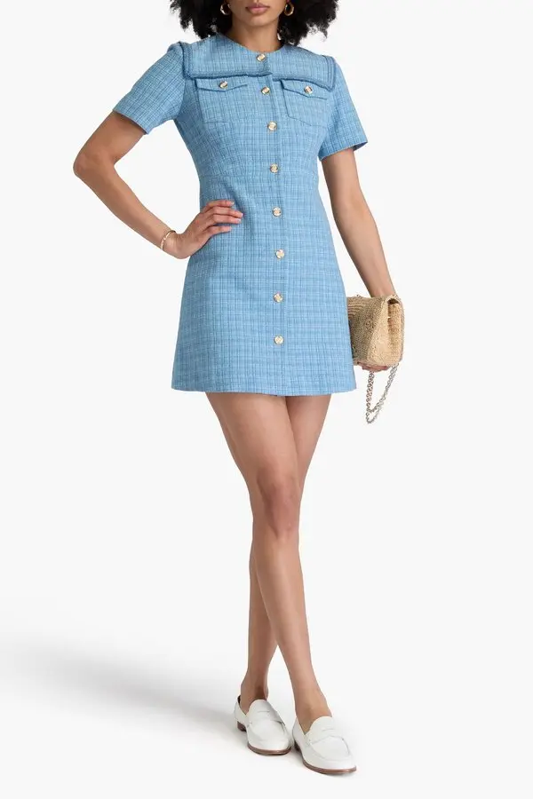 Sandro Cotton-blend Tweed Mini Dress