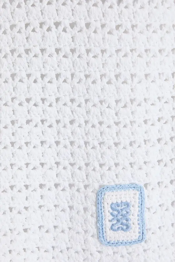 Sandro Crochet-knit Mini Skirt