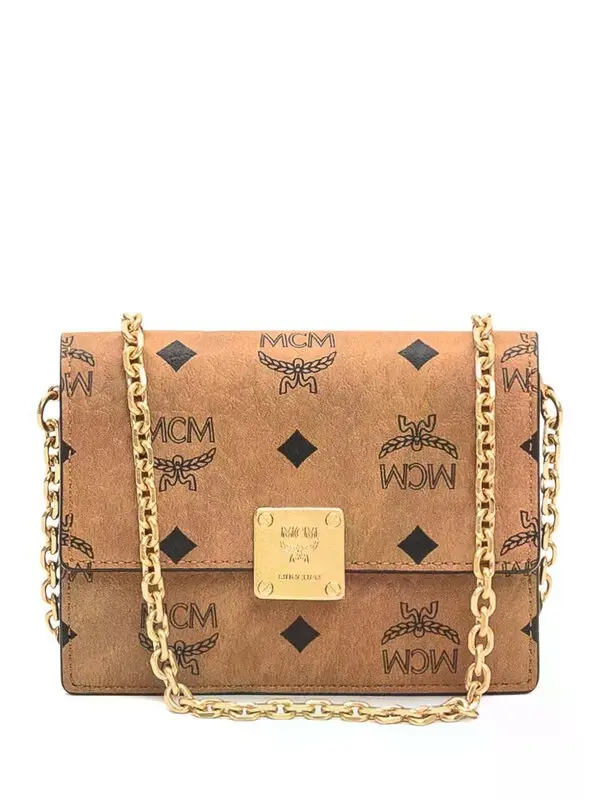 Mcm Visetos Logo-plaque Crossbody Bag