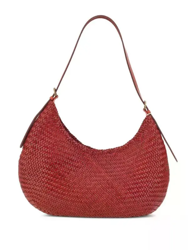 Dragon Diffusion Woven Leather Shoulder Bag