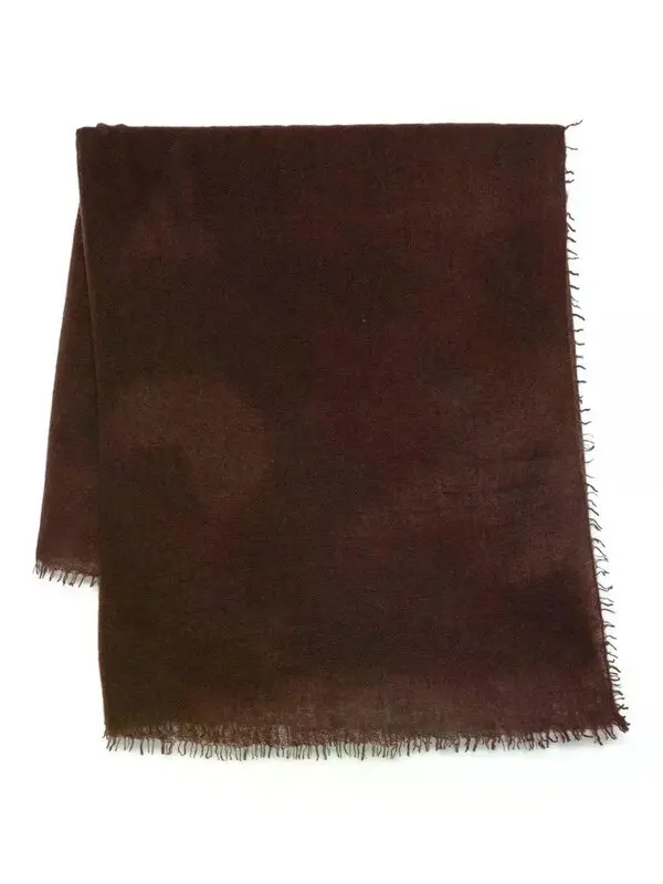 Warm Me Frayed-edge Cashmere Scarf - Brown