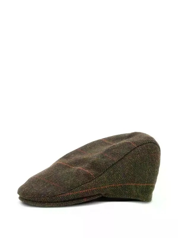 Barbour Herringbone Pattern Beret - Green