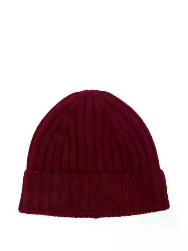 BEYOU Ribbed-knit Cashmere Beanie - Red