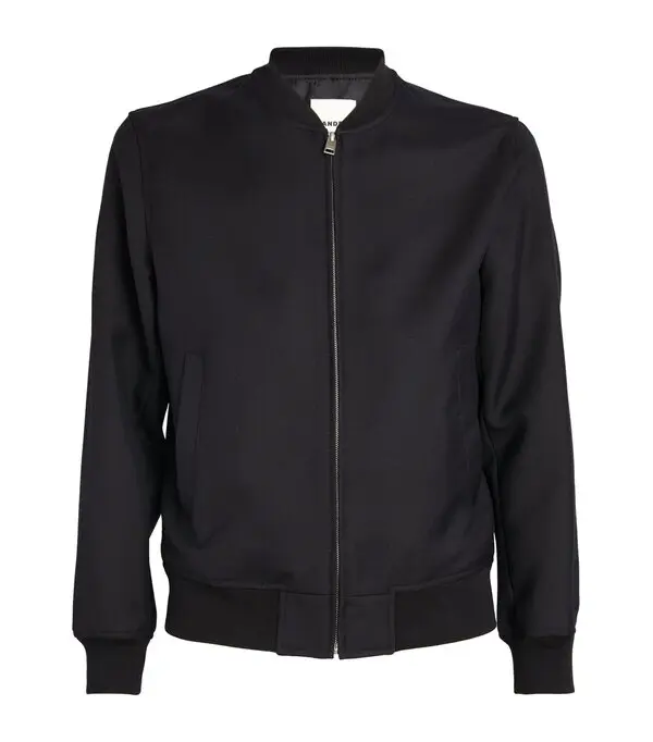 Sandro Zip-up Bomber Jacket - Blue