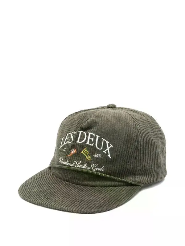 LES DEUX Corduroy Baseball Cap - Green