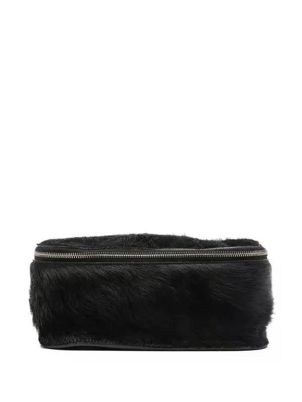 Rick Owens Calf-hair Zipped Clutch - Black