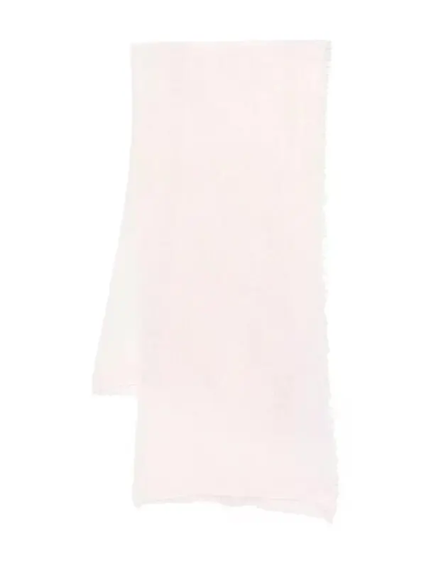 Warm Me Frayed-edge Cashmere Scarf - Pink