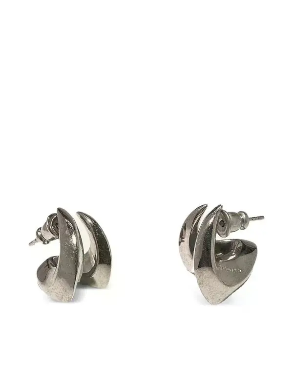 PANCONESI Angular Hoop Earrings - Silver
