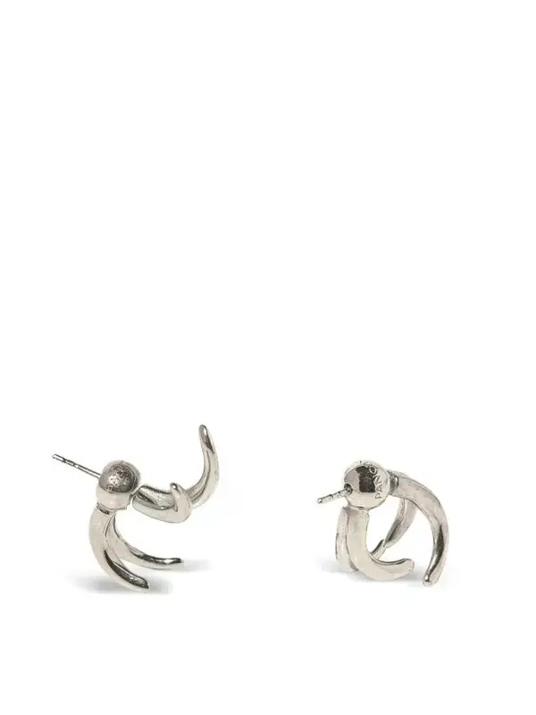 PANCONESI Curved Hoop Earrings - Silver