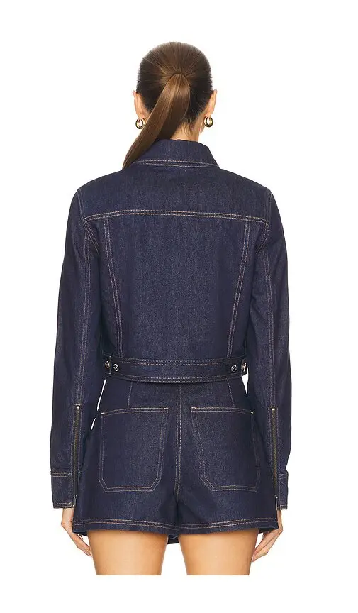 Veronica Beard Patty Fitted Long Sleeve Jacket - Indigo Rinse