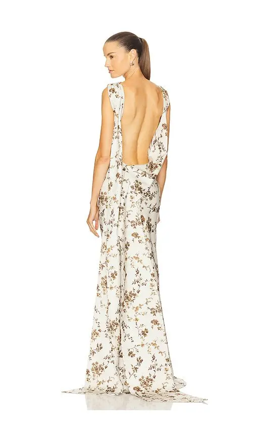 SAU LEE Callie Gown - Beige Multi