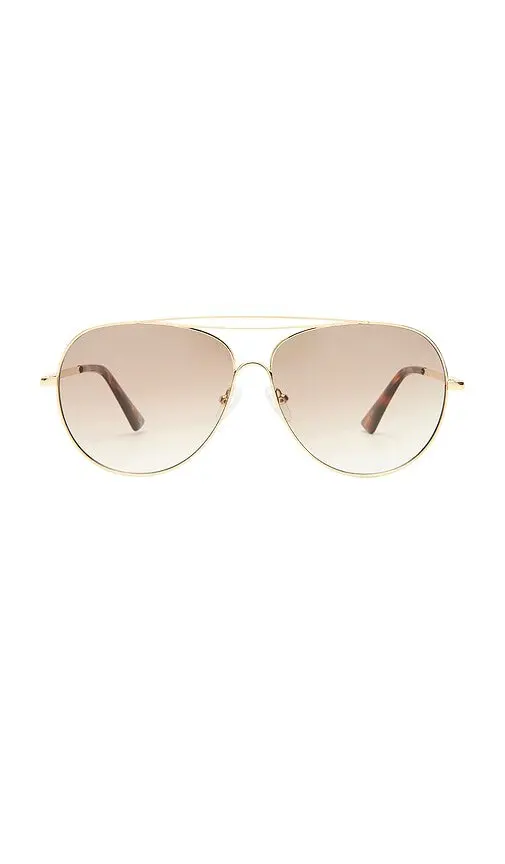 Le Specs Abracadabra Sunglasses - Bright Gold & Brown Gradient