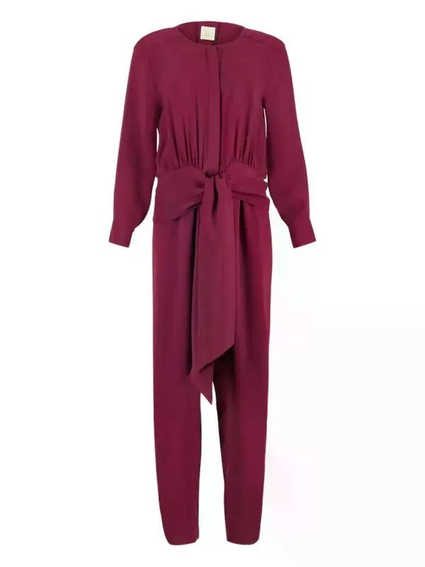 PAULA Tie-waist Jumpsuit - Purple