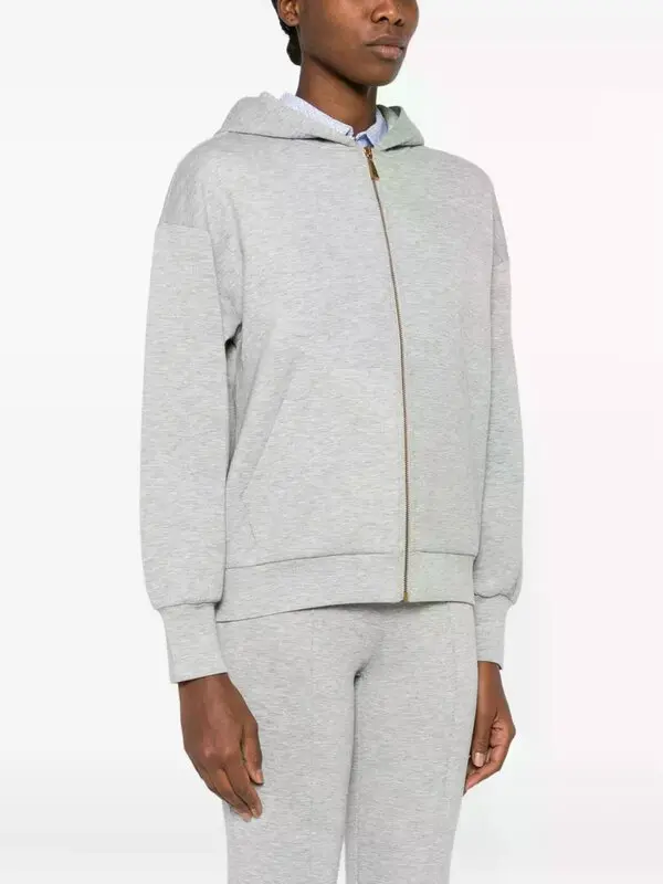 TWINSET Hooded Zip-up Top