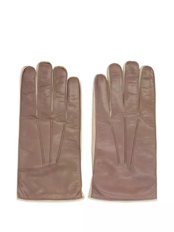 MOORER Clifton Leather Gloves - Brown