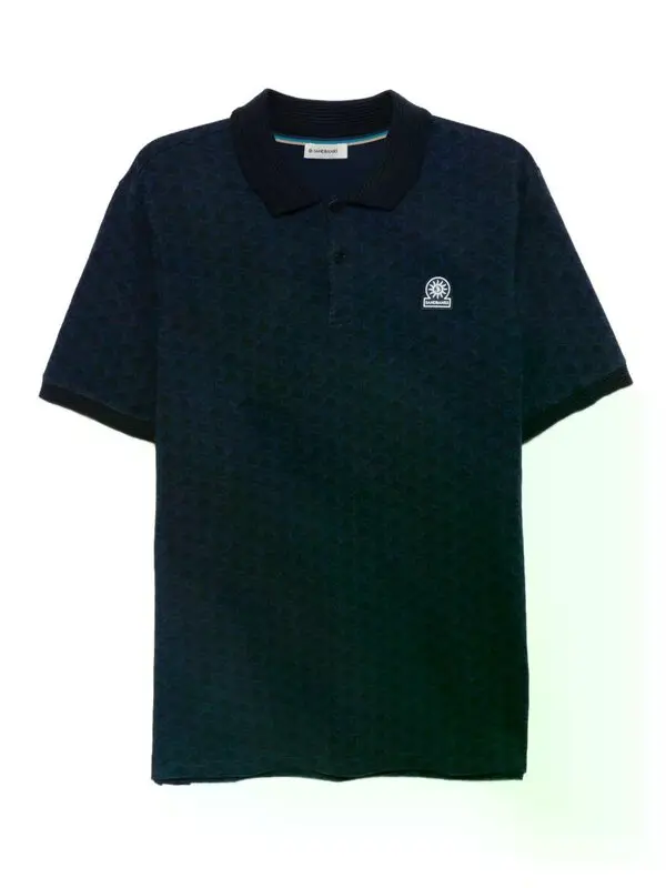 SANDBANKS Monogram-jacquard Polo Shirt