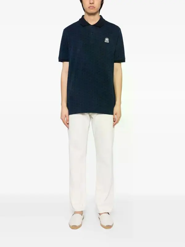 SANDBANKS Monogram-jacquard Polo Shirt