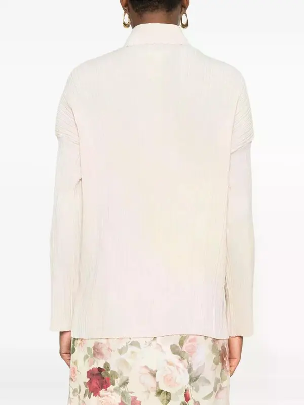 FORTE_FORTE Pleated Shirt With Scalloped Collar